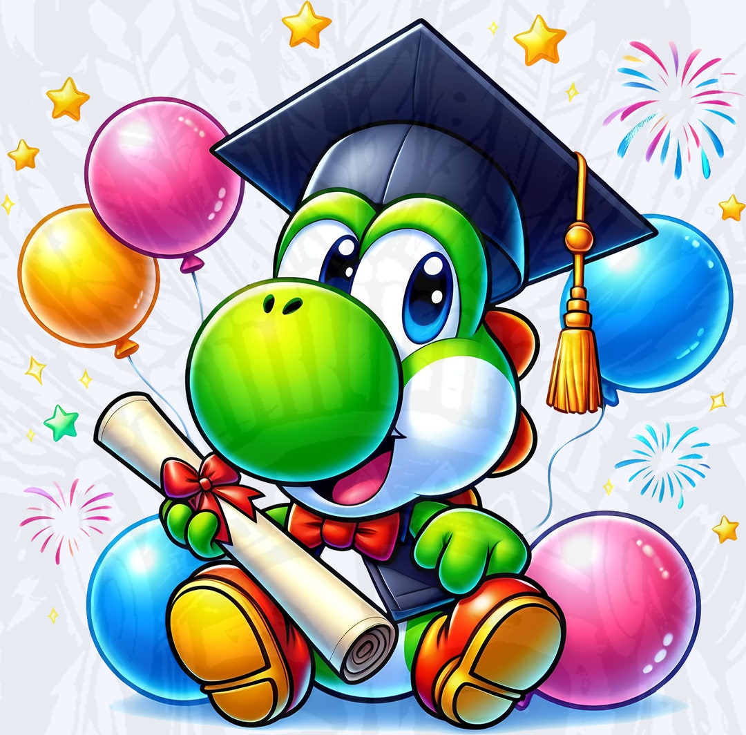 Yoshi Graduate DTF Transfer - Etsy