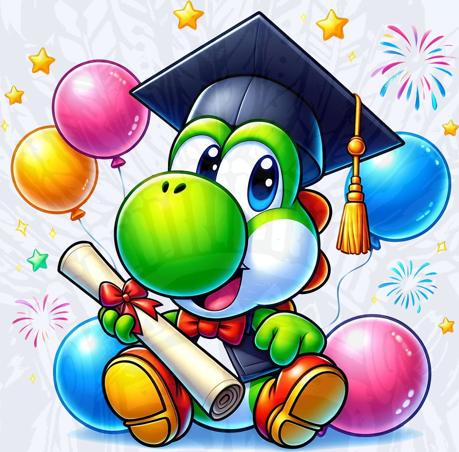 Yoshi Graduate DTF Transfer - Etsy