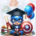 Captain America Graduation DTF Transfer - Etsy