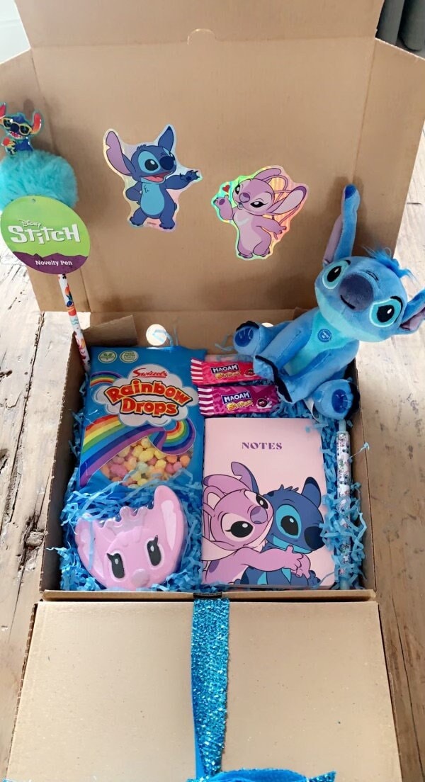 Stitch Gift Box Stitch Birthday Stitch & Angel Lilo and Stitch - Etsy