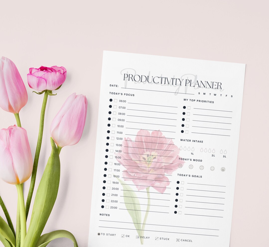 Printable Productivity Planner Printable Daily Planner Daily - Etsy