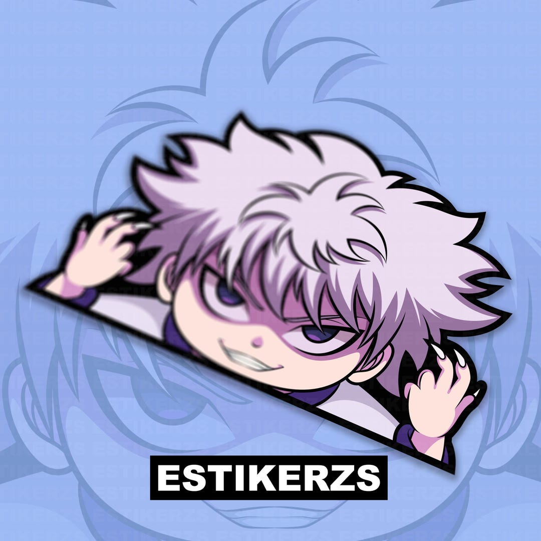 Killua Zoldyck Peeker Waterproof Sticker V2 - Etsy