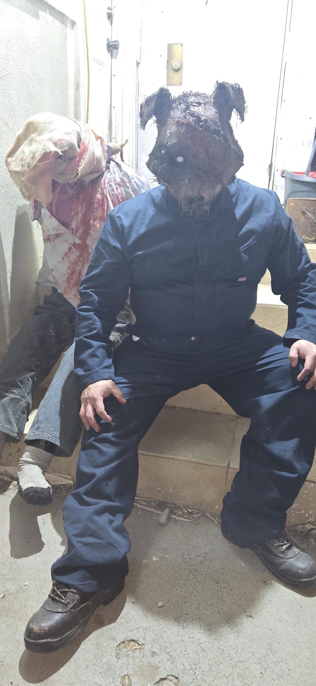 BURLAP Pig Mask Hog Scarecrow - Etsy