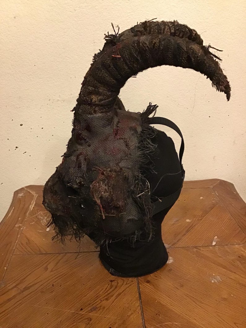 Goat Burlap Mask Baphomet Scarecrow - Etsy