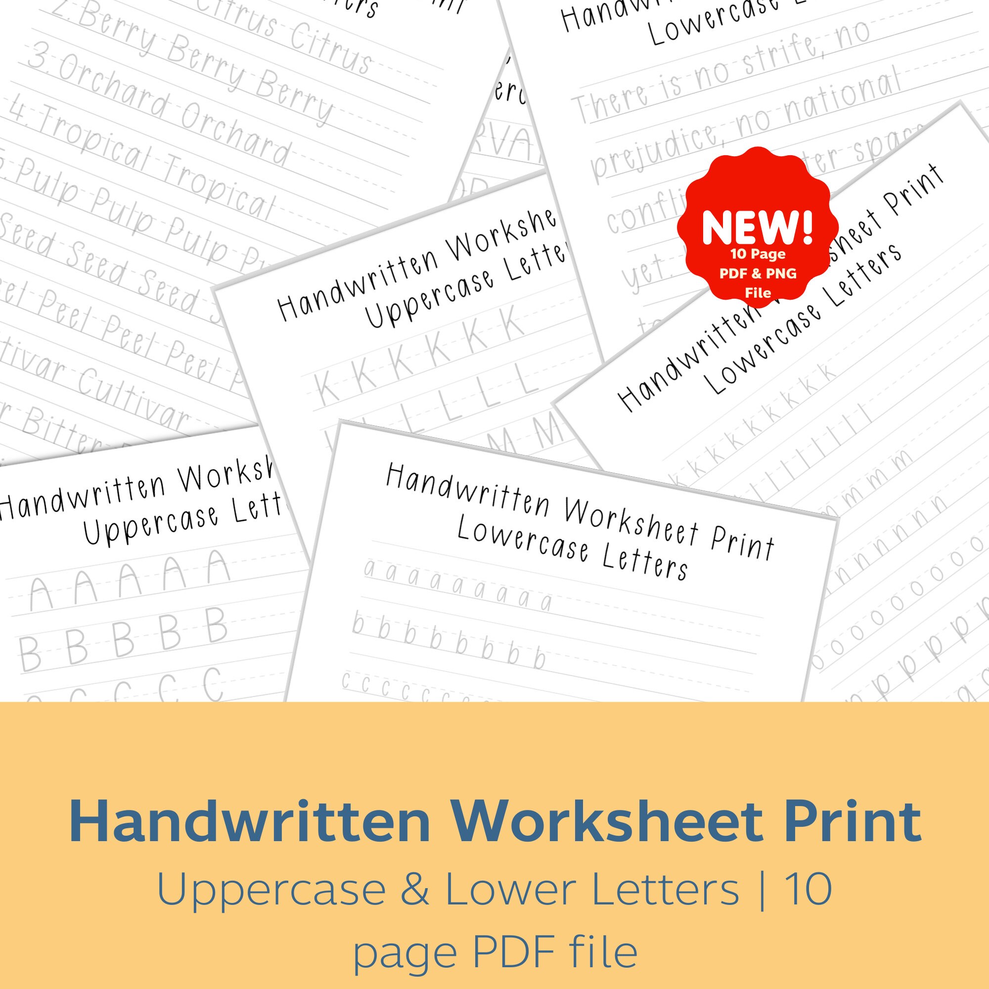 Handwritten Scribble Worksheets , Handwriting Practice Booklets ...