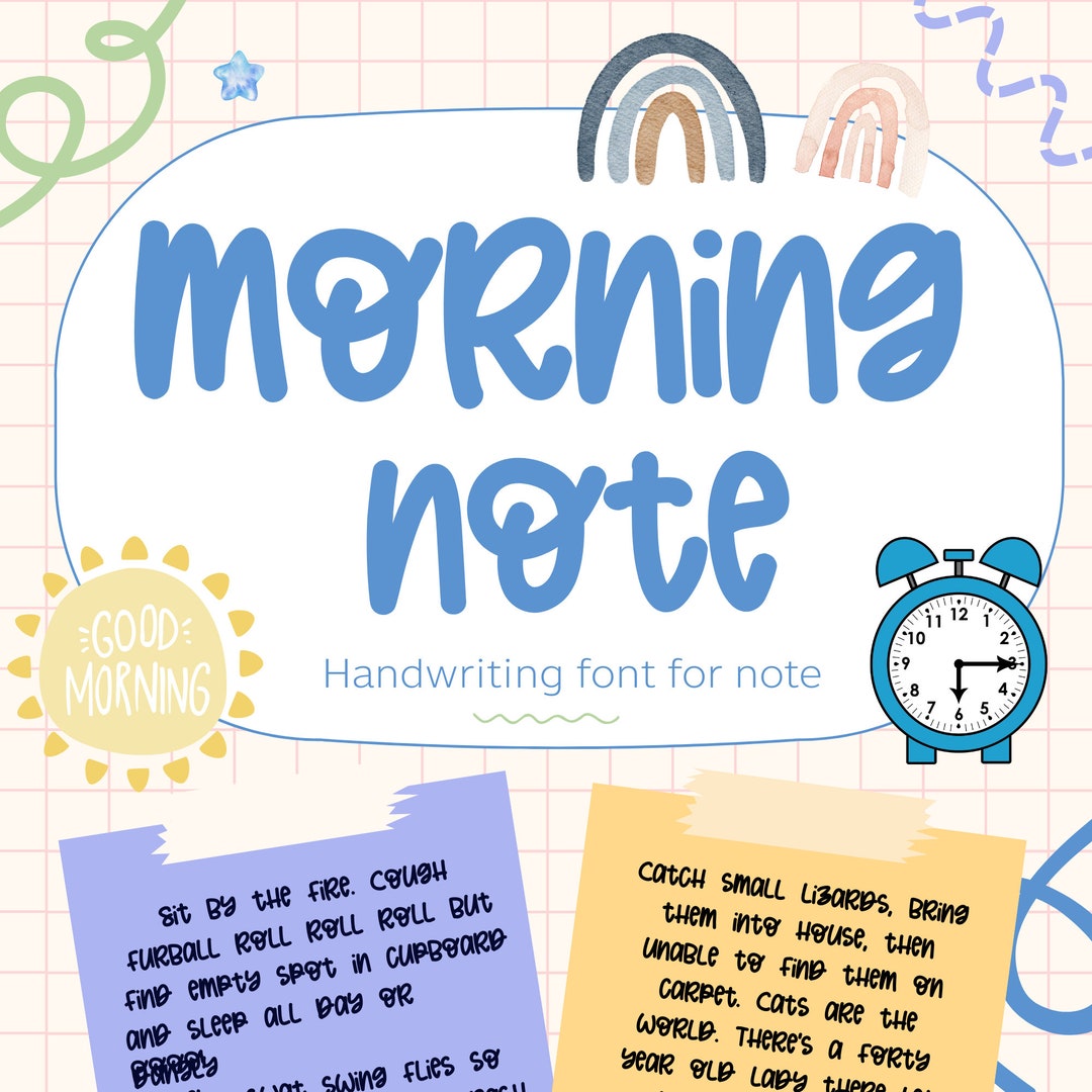 Handwriting Font, Student Font, Goodnotes Font, Digital Planner Font ...