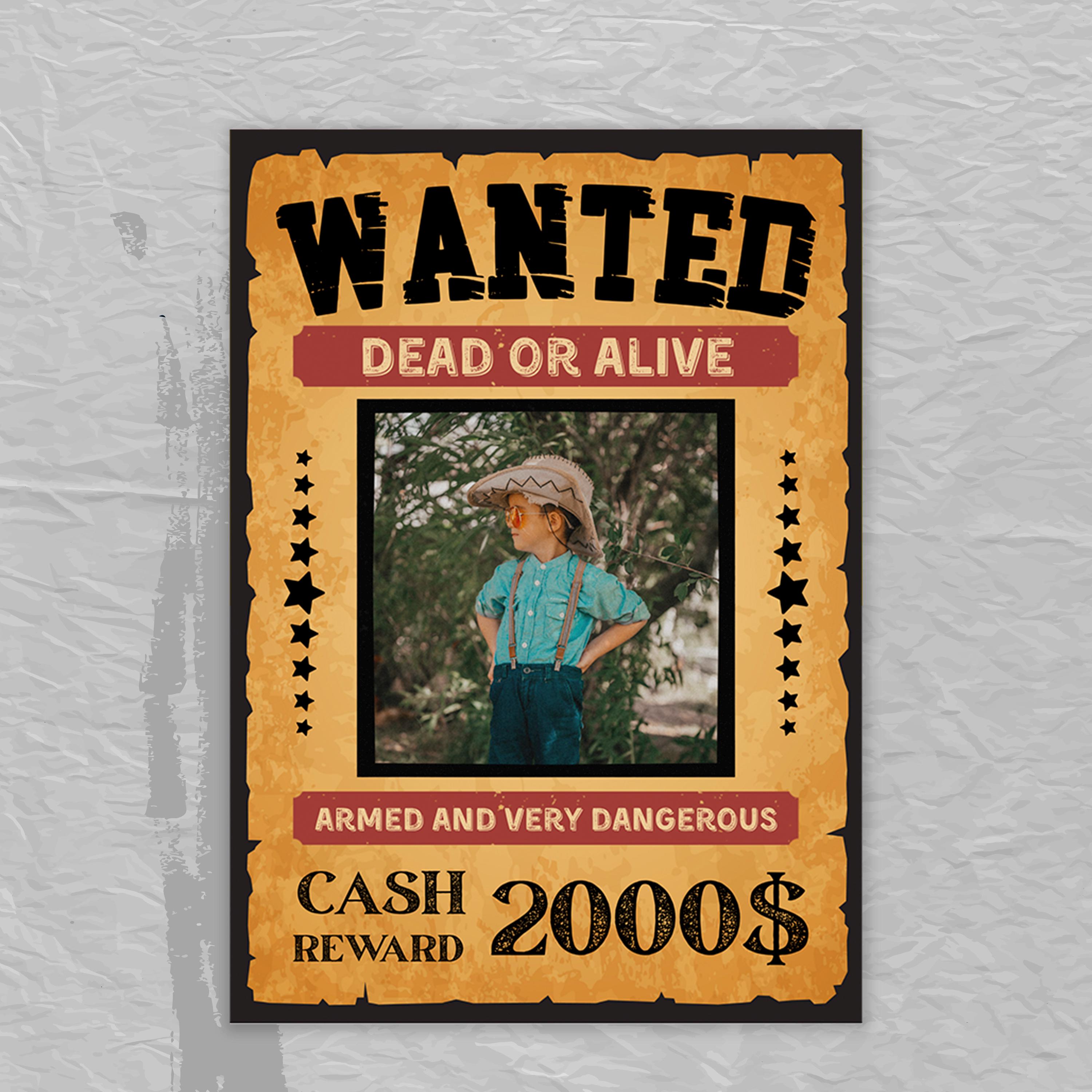 Wanted Poster Template Editable, Wanted Poster Svg, Editable Wanted ...