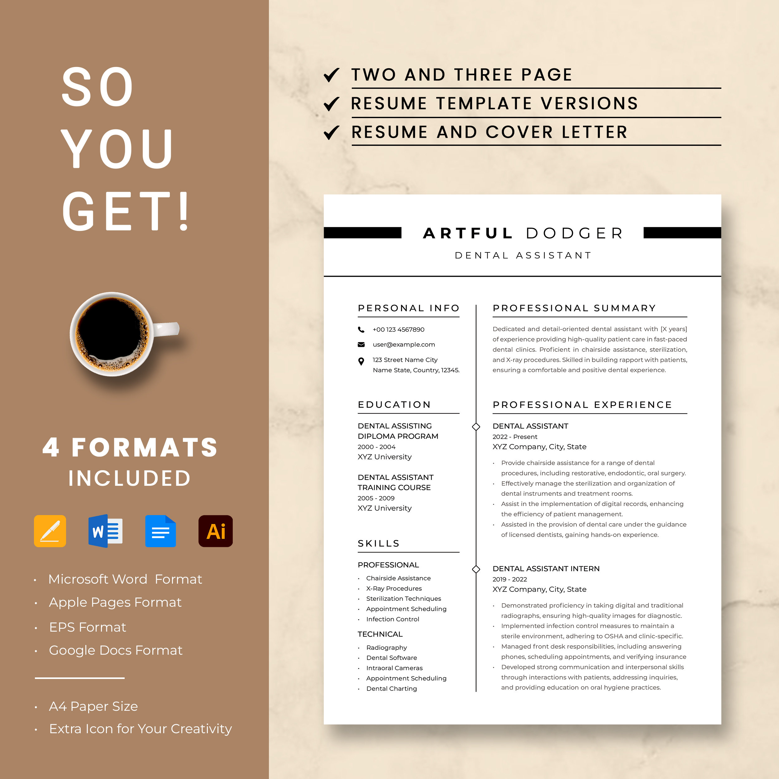 Ats Friendly US Federal Resume Template Google Docs 2024 | Government ...