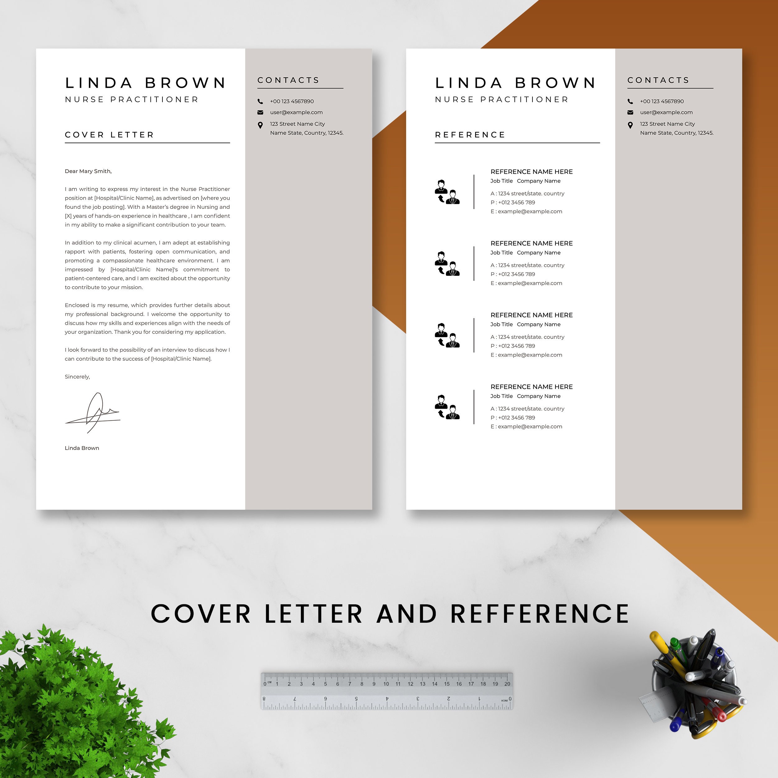 Nurse Practitioner Resume Template / Word, Google Docs, MAC Pages / 1 ...