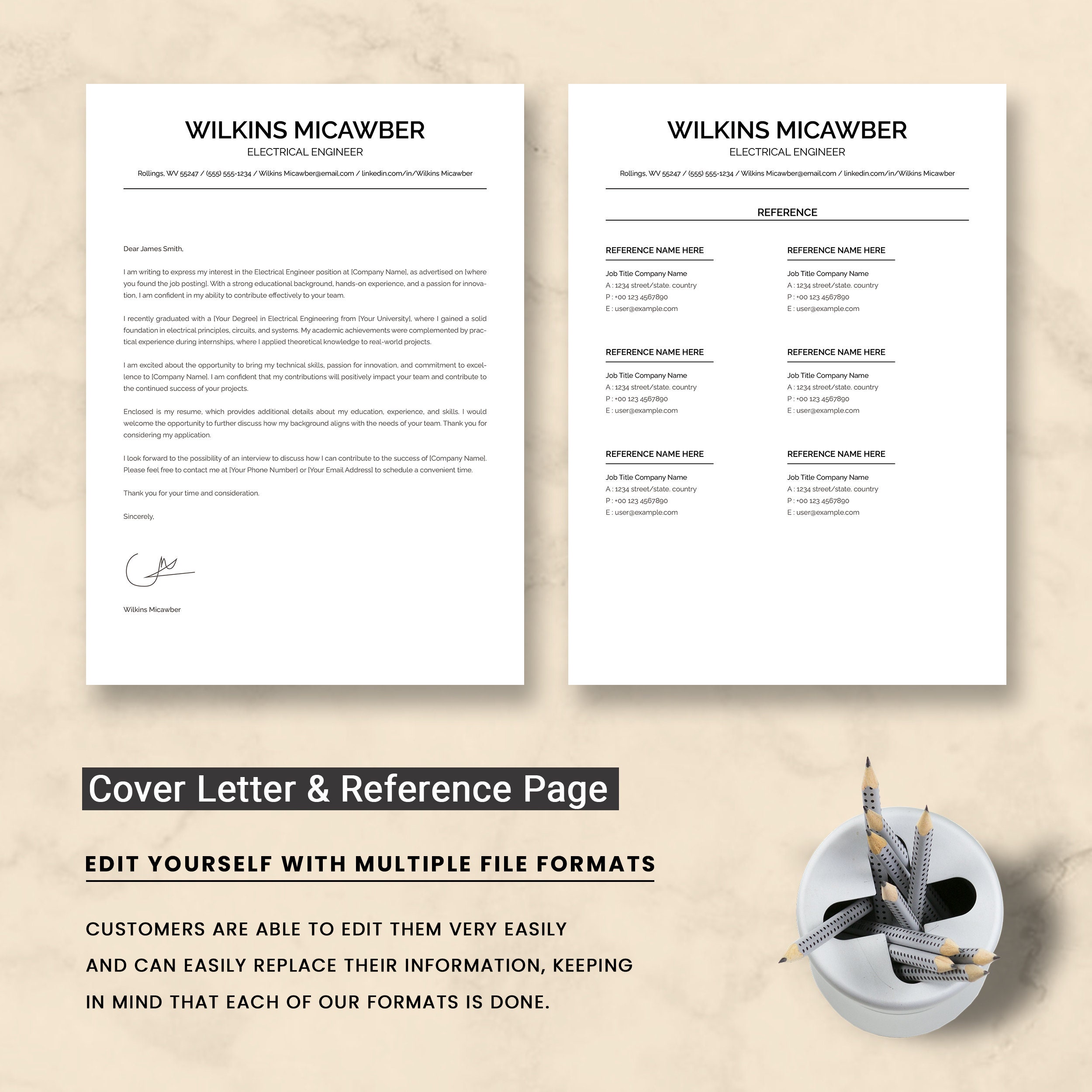 ATS Friendly Electrical Engineer Resume Template Google Docs ...