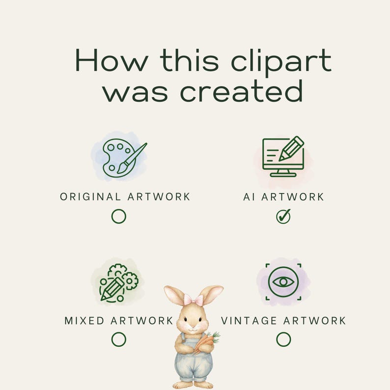 Watercolor Bunny Clipart Bundle: Pastel Rabbit Illustrations (PNG ...