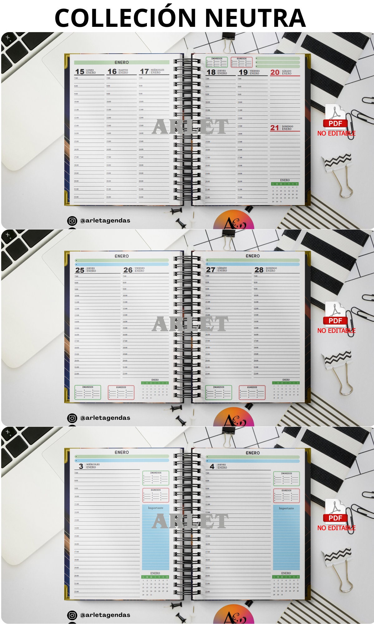 Kit 16 Printable Agendas Digital File - Etsy
