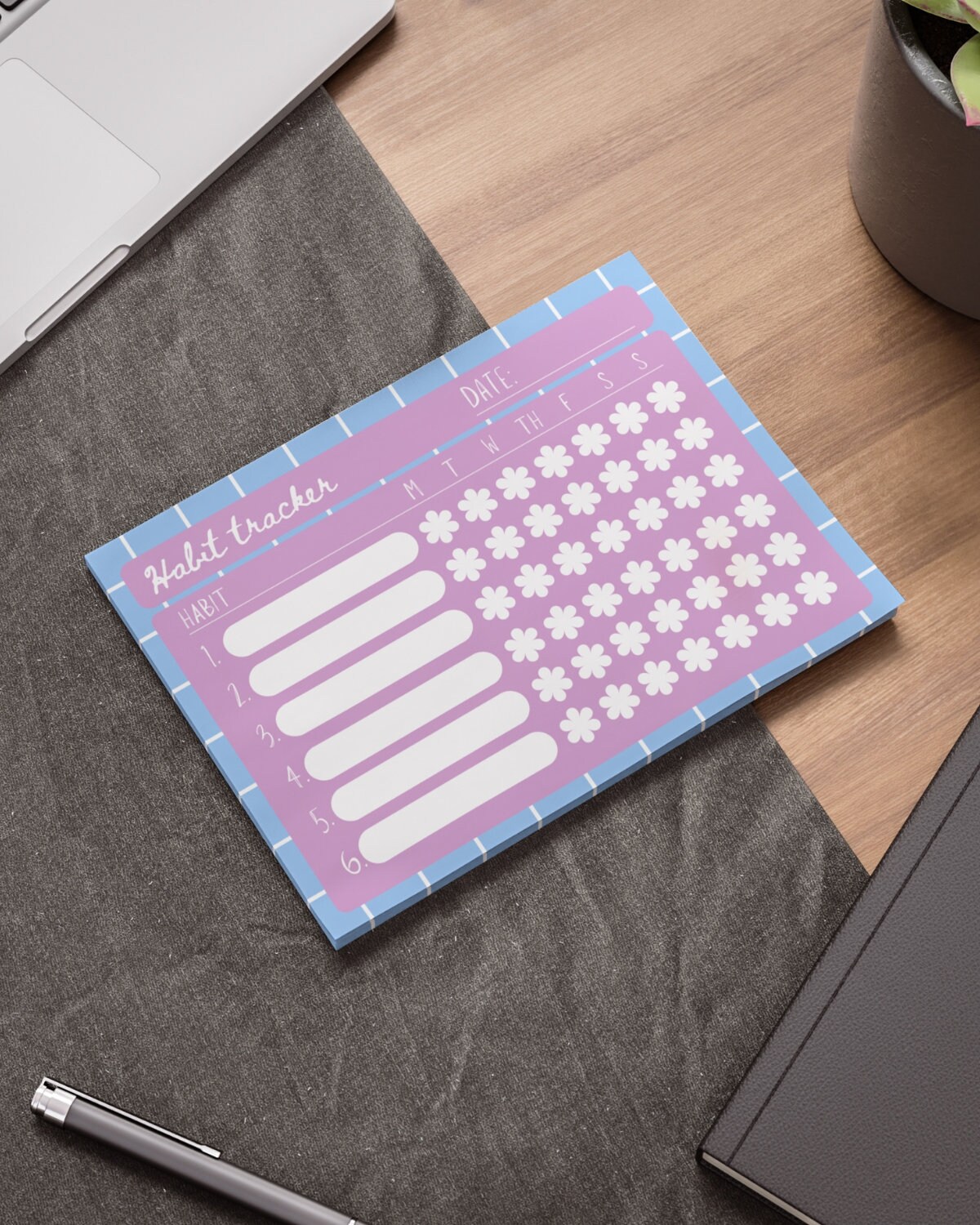 Daily Habit Tracker Sticky Notes, Goal Tracker Pad, Weekly Tracker ...