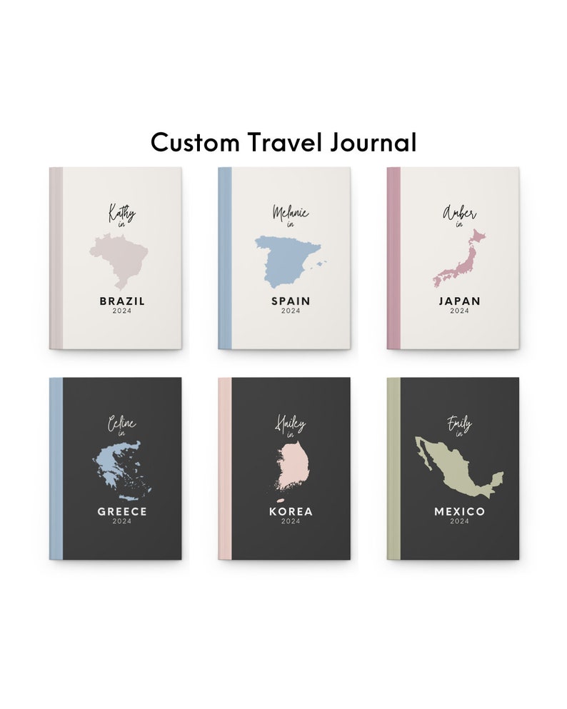 Custom Travel Notebook, Personalized Travel Diary, Personalized Travel ...