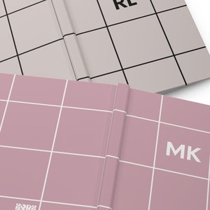 Aesthetic Notebook Journal Custom, Lined Notebook Custom, Monogram ...