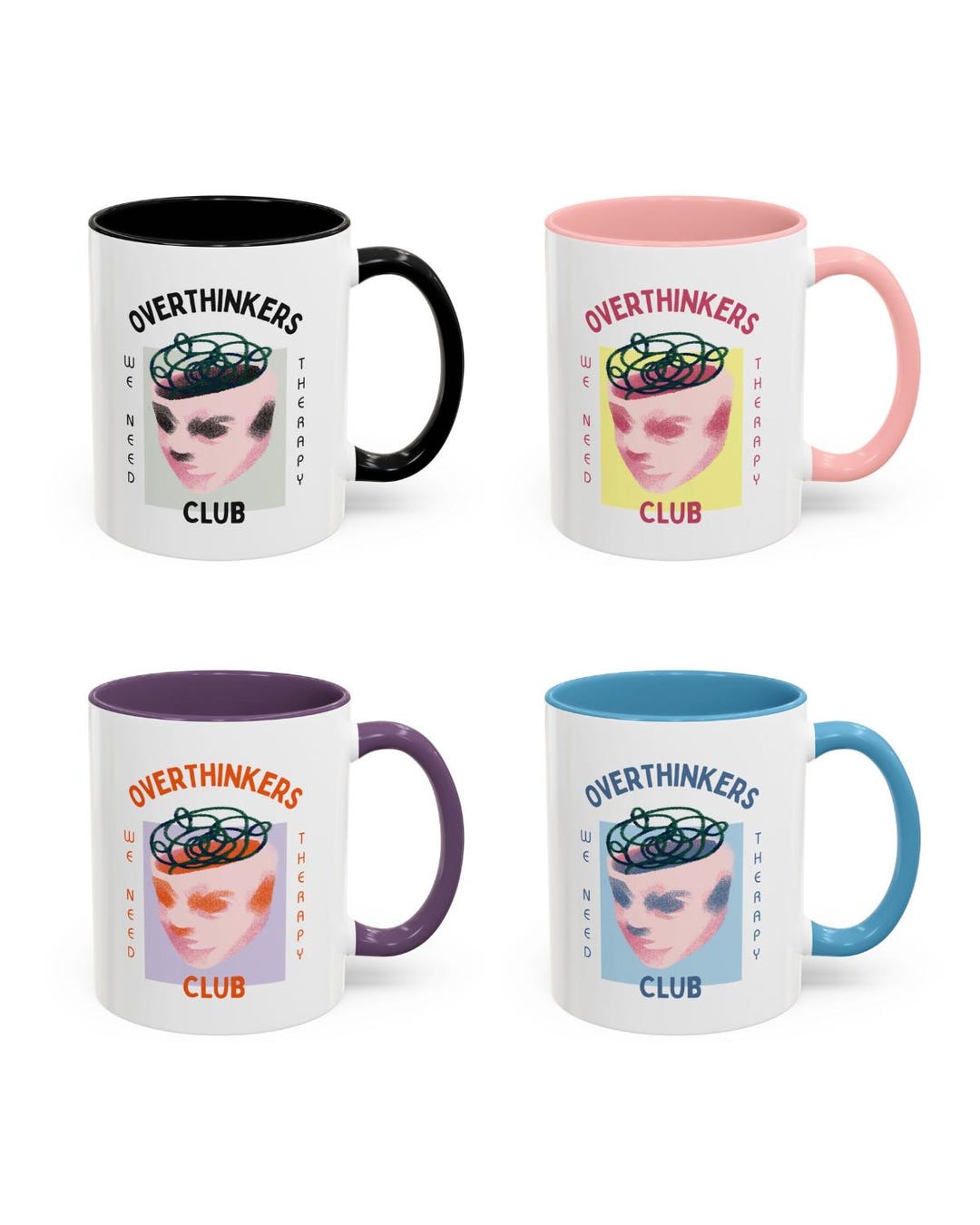 Anxiety Relief Mug, Overthinking Coffee Cup, Mental Health Awareness ...