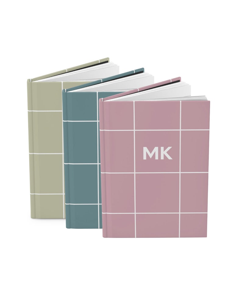 Aesthetic Notebook Journal Custom, Lined Notebook Custom, Monogram ...