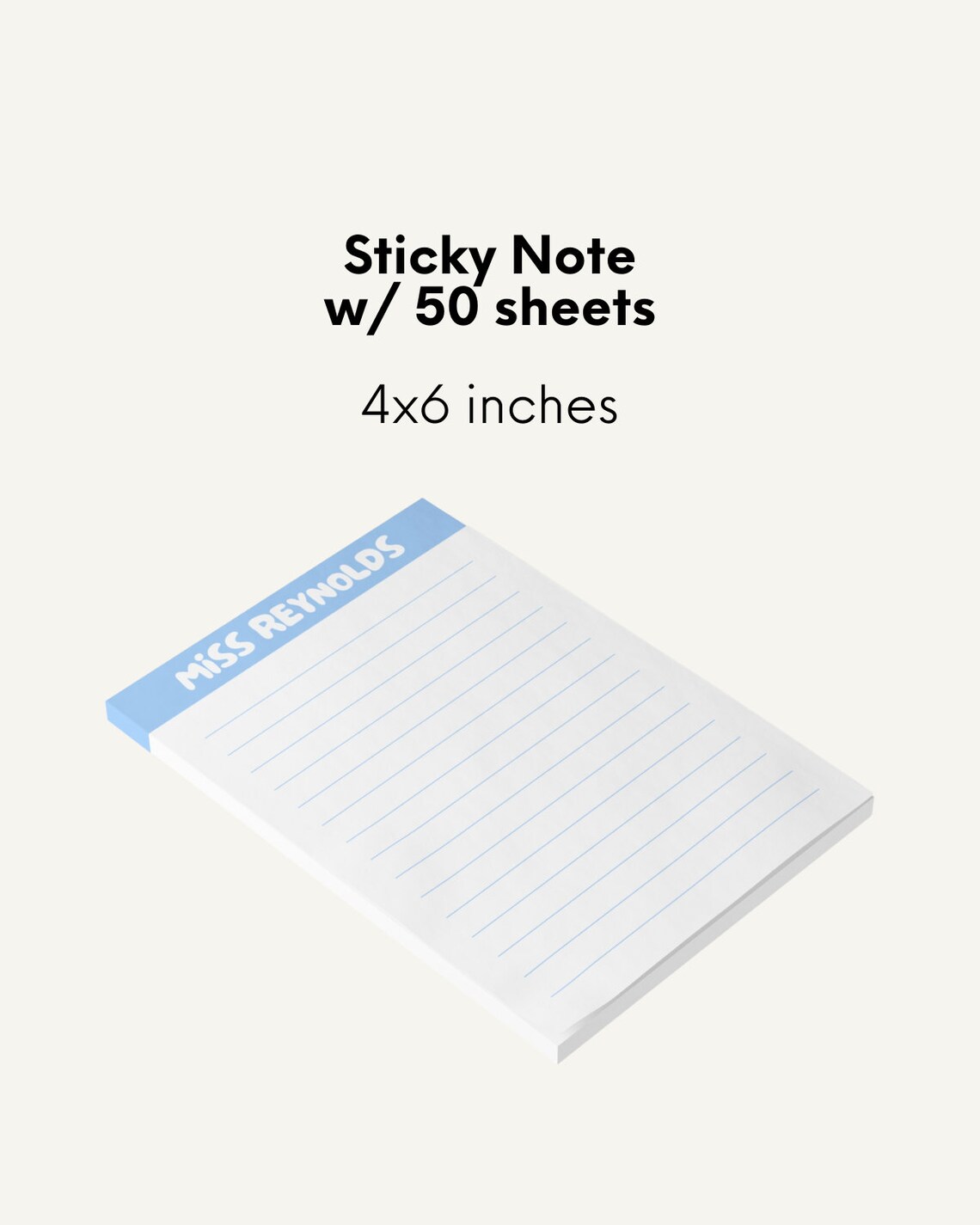 Custom Notepad, Custom Memo Pad, Personalized Notes, School Supplies ...