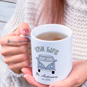 Personalized Van Life Mug Couple Camping Mug Custom Camping Cup ...