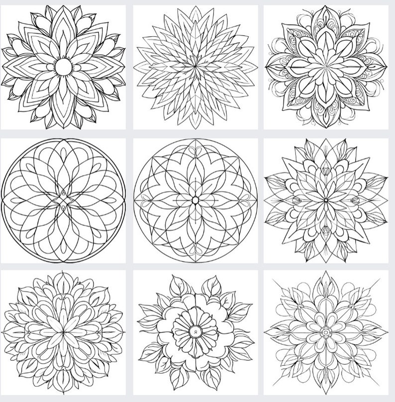 27 Geometric Shape SVG Designs – Intricate Mandala & Floral Digital ...