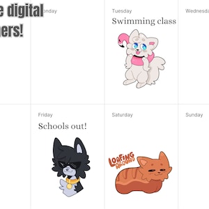 11 Cute Cat Digital Printable Stickers for Planners | Meme Cat Animals ...