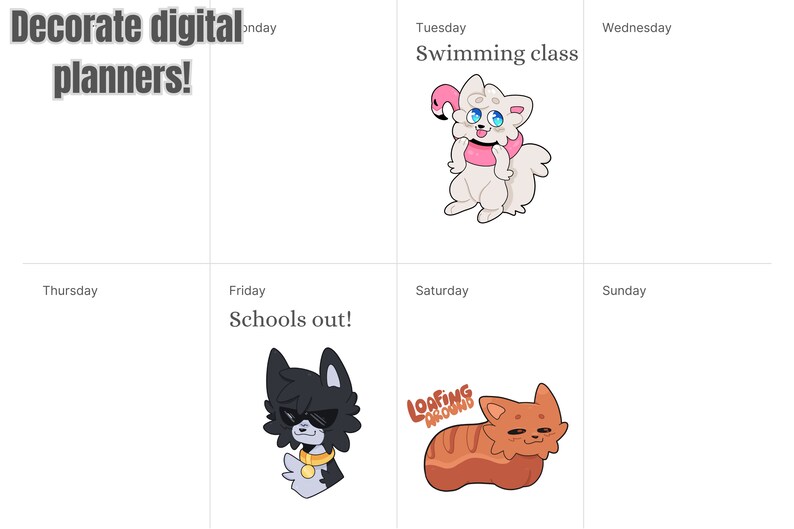 11 Cute Cat Digital Printable Stickers for Planners | Meme Cat Animals ...