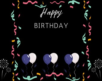Happy Birthday Digital Card - Etsy