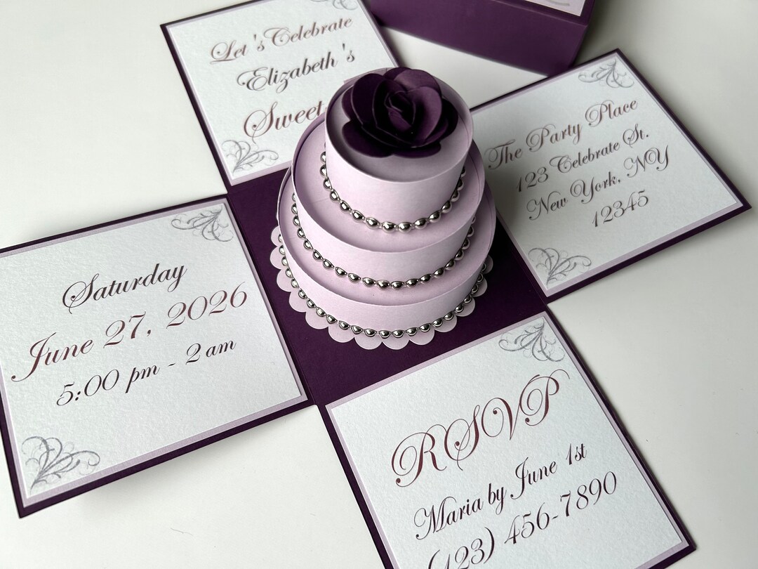 Sweet 16 Invitation, Sweet 16 Favors, Sweet 16 Party Favors, Exploding ...