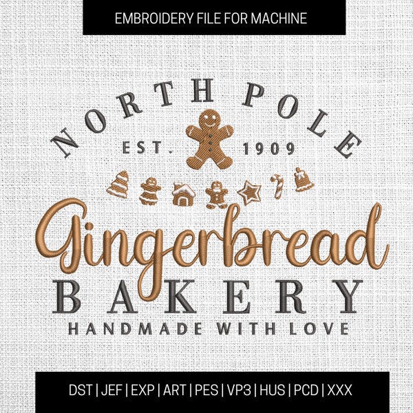 Gingerbread Embroidery Pattern - Etsy