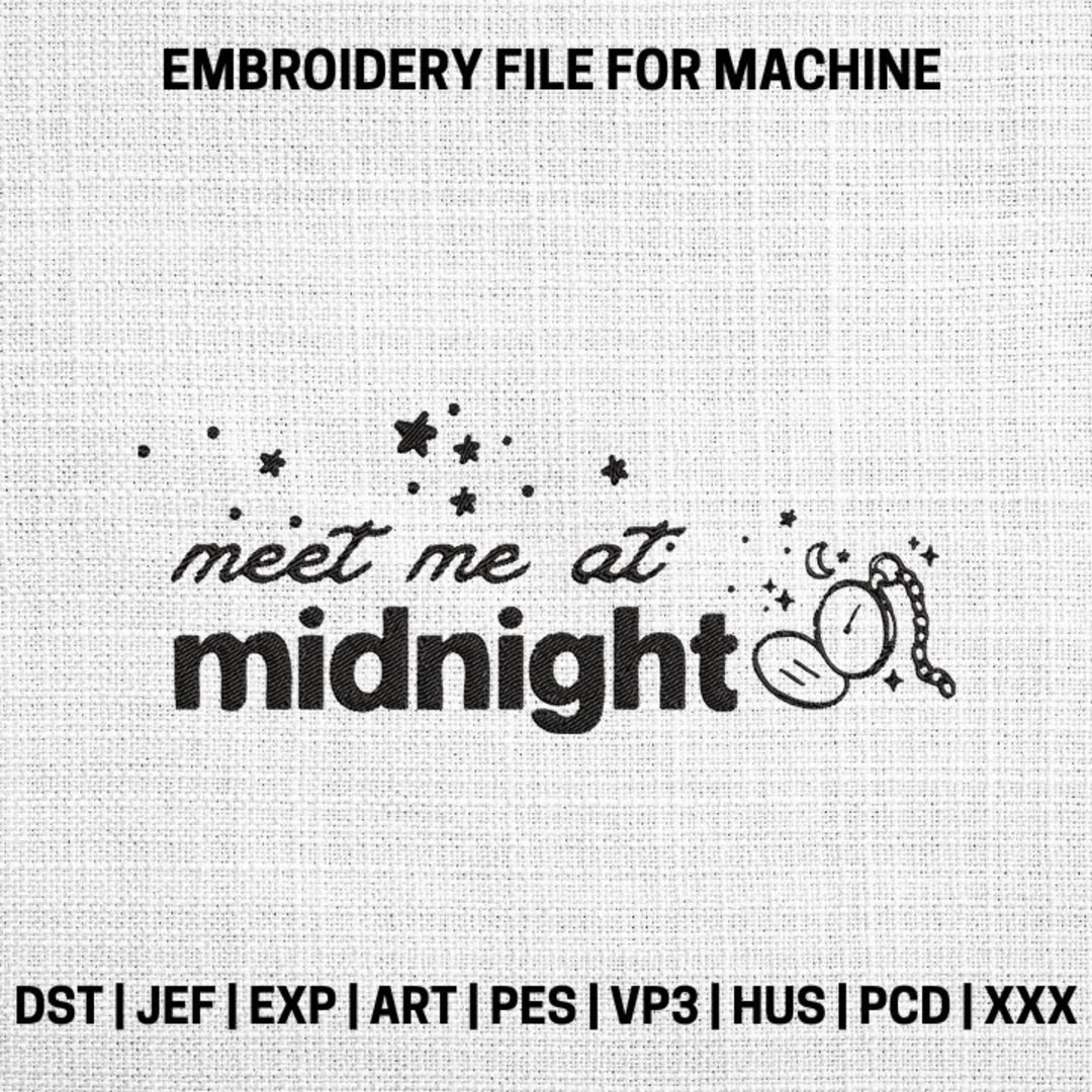 Midnight Embroidery Designs, Taytay Embroidery Pattern, Swifties ...