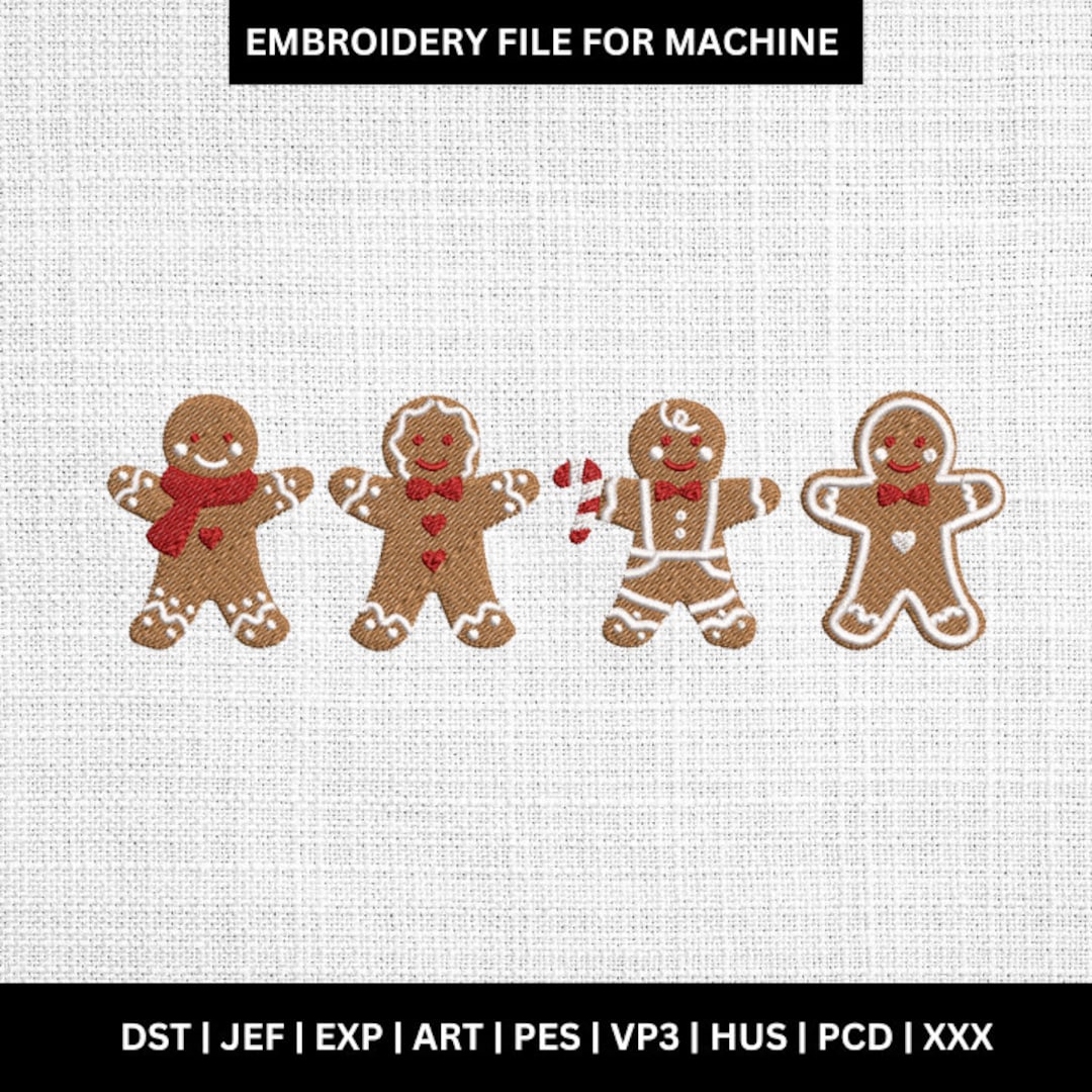 Gingerbread Embroidery Designs Gingerbread Decor Embroidery - Etsy Hong ...