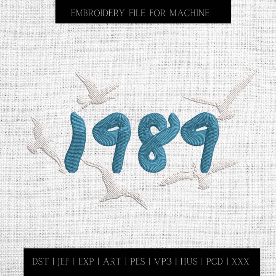 1989 White Embroidery Designs, Taytay Embroidery Pattern, Gift for Her ...