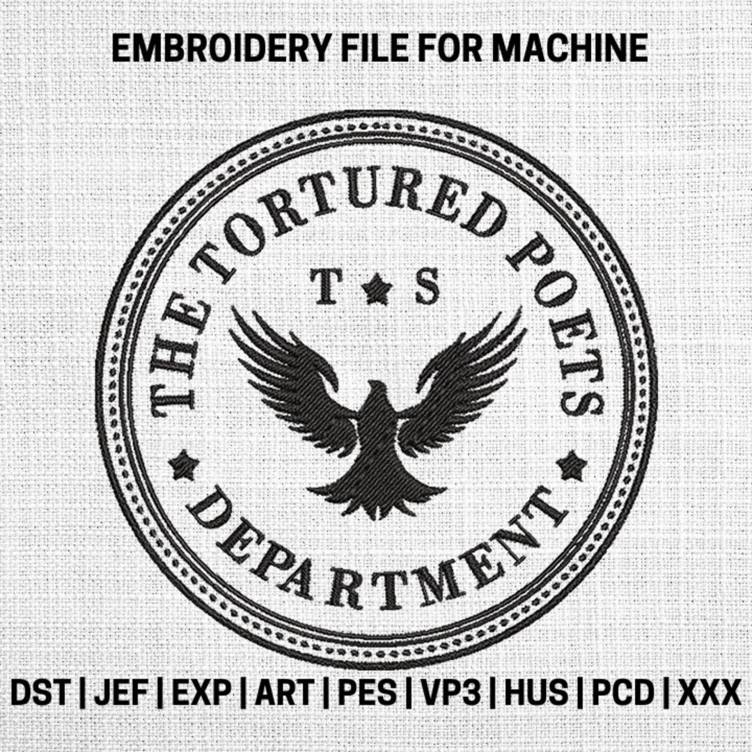 TTPD Logo Embroidery Designs, Logo TTPD Embroidery Pattern, Taytay ...