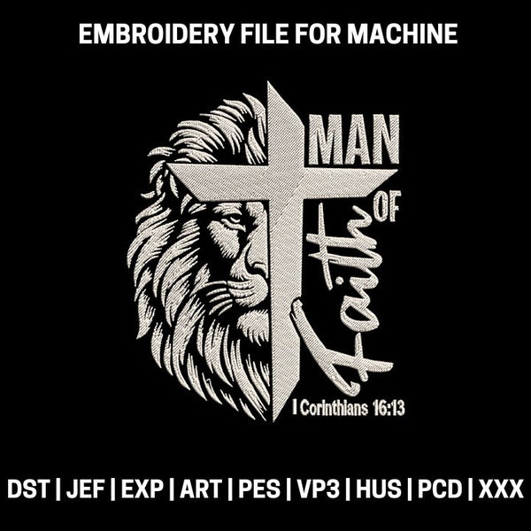 Man of Faith Machine Embroidery - Etsy