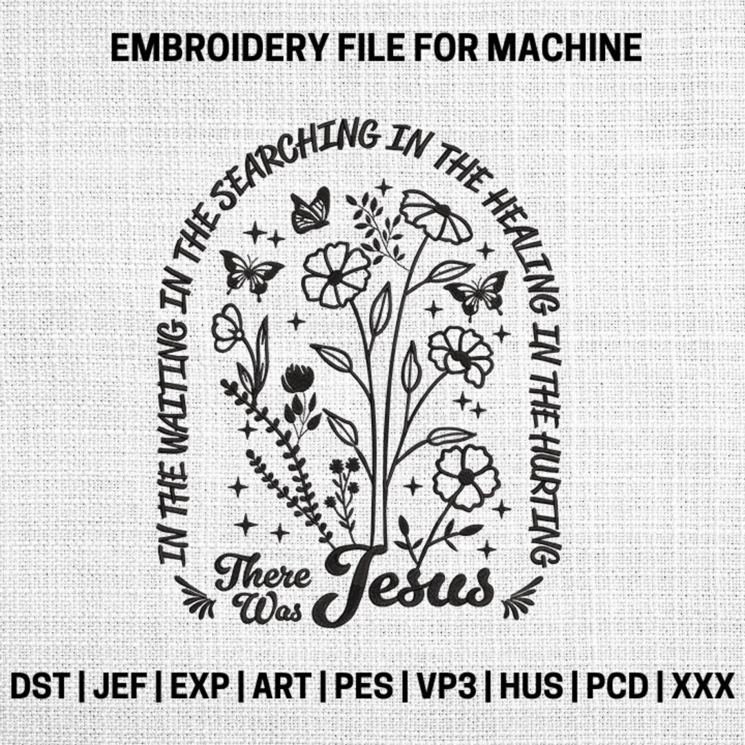 Jesus Wildflower Embroidery Designs,jesus Wildflower Embroidery Pattern ...