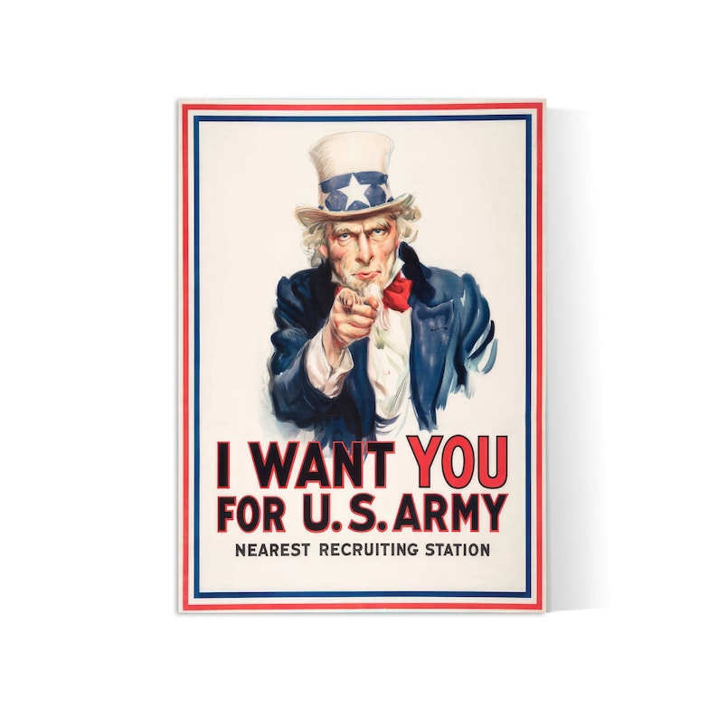 Propaganda Poster i Want You for US Army High Definition Matte Paper ...