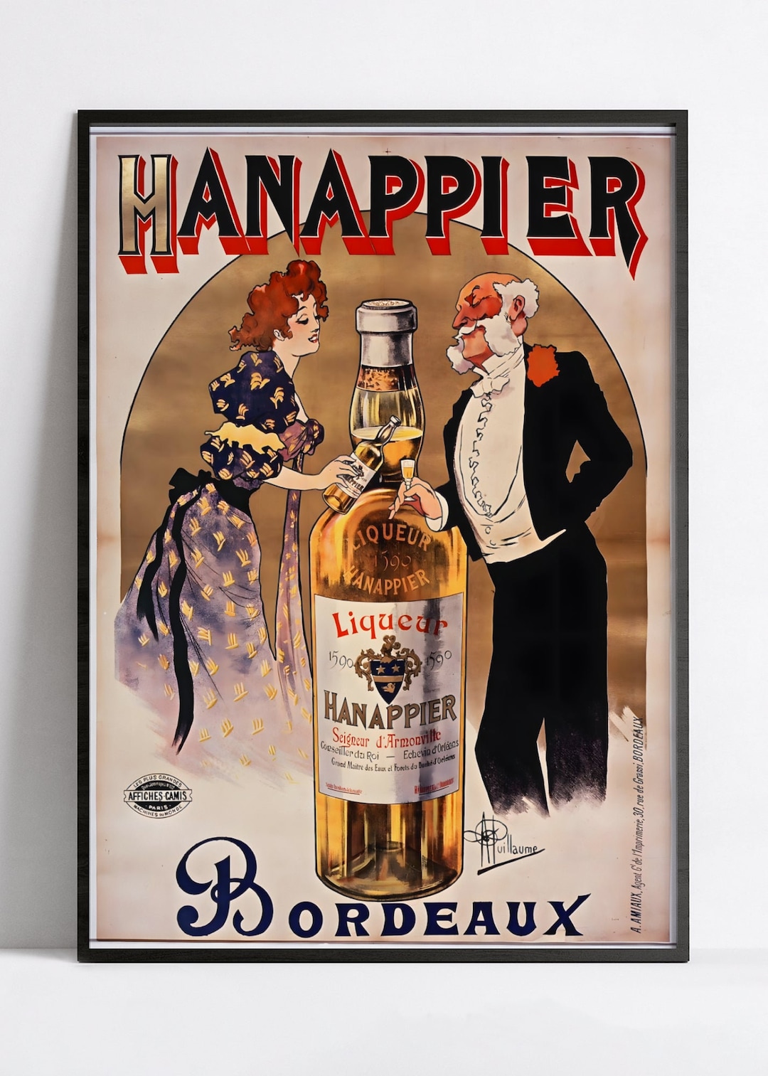 Vintage Alcohol Poster "liqueur Hannappier" - Art Nouveau - High ...