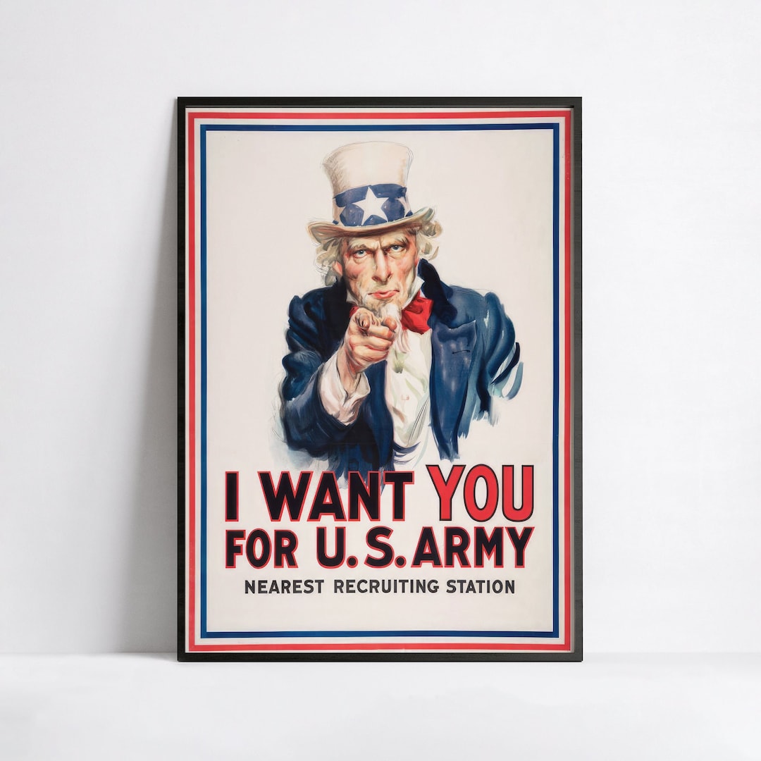Propaganda Poster "i Want You for US Army" - High Definition - Matte ...