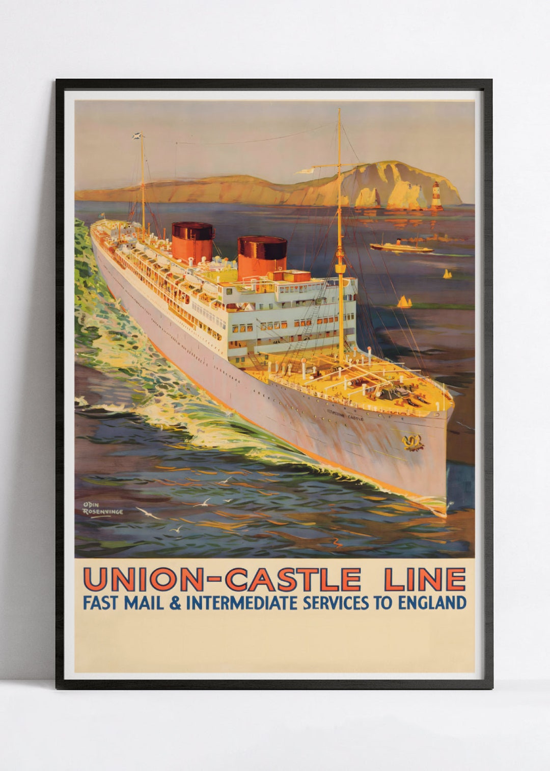 Vintage Boat Poster union Castle Line Odin Rosenvinge High Definition ...