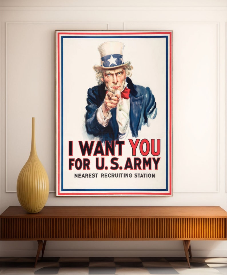 Propaganda Poster i Want You for US Army High Definition Matte Paper ...