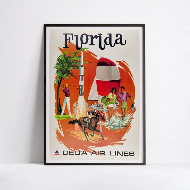Vintage Delta Travel Posters - Etsy