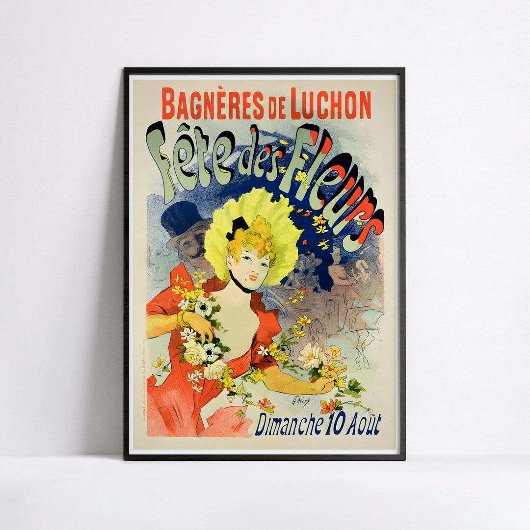 Vintage Cabaret Poster "flower Festival" - Jules Cheret - High ...