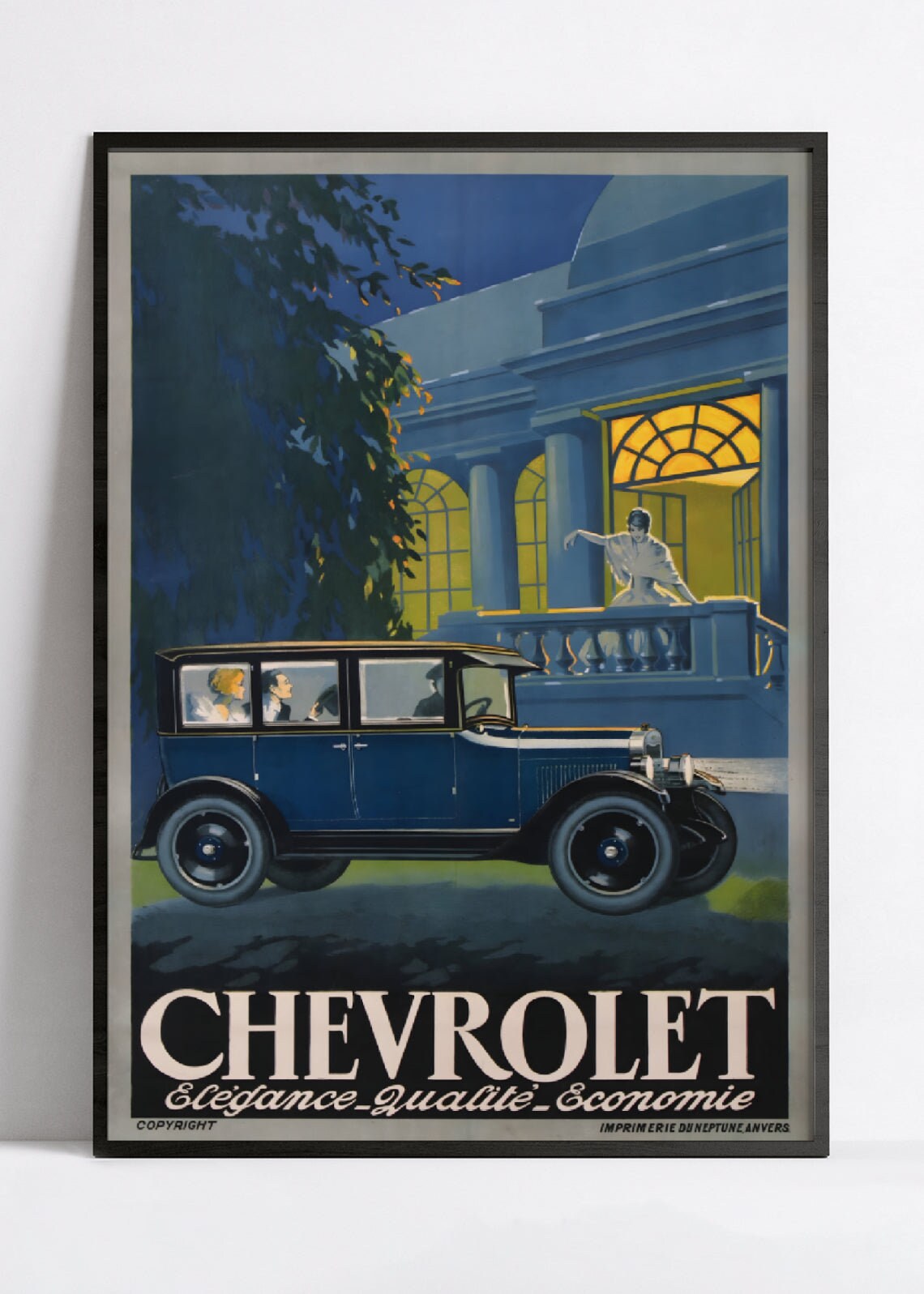 Vintage Vintage Car Poster "chevrolet" - High Definition - Matte Paper ...