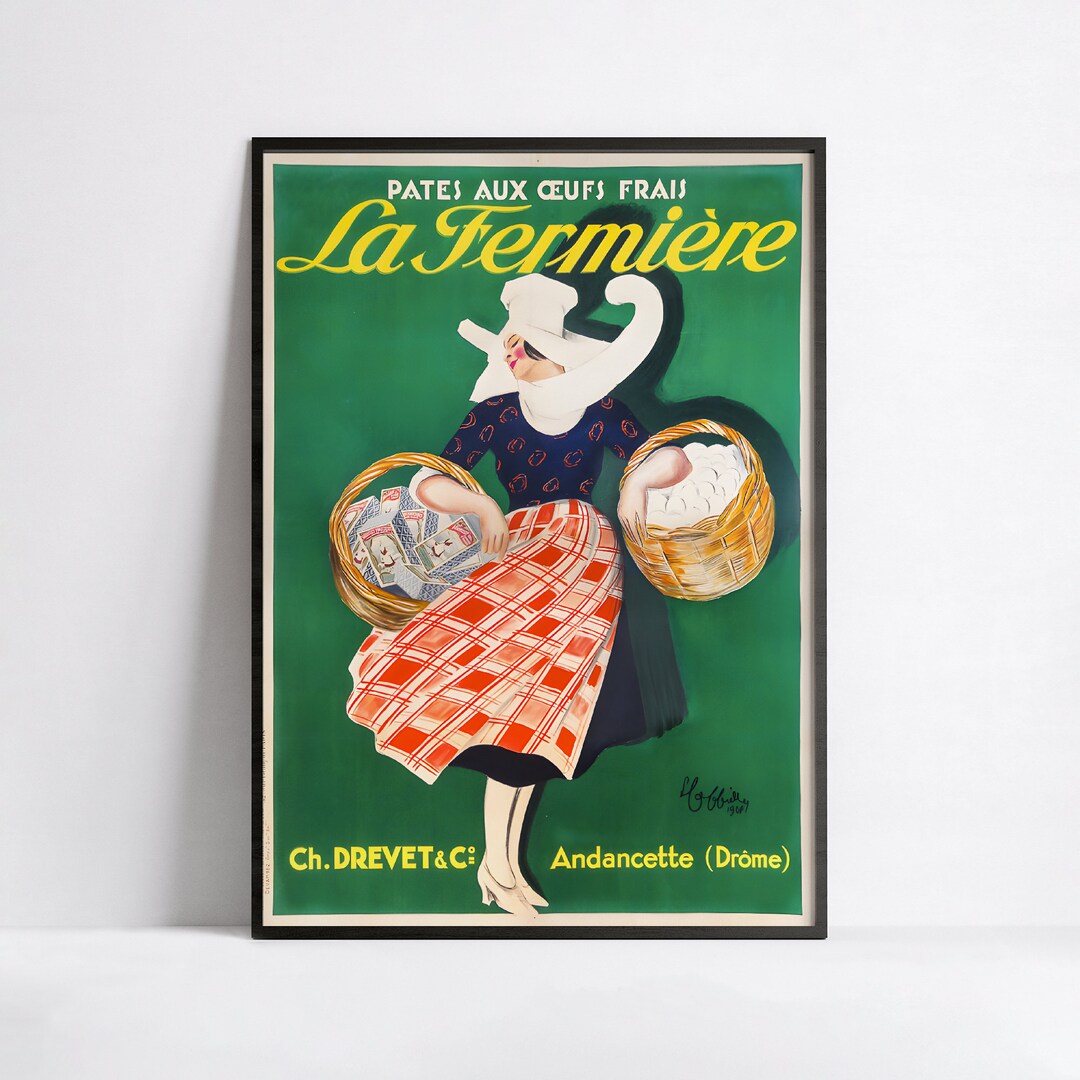 Vintage Kitchen Poster "la Fermière Egg Pasta" - Leonetto Cappiello ...