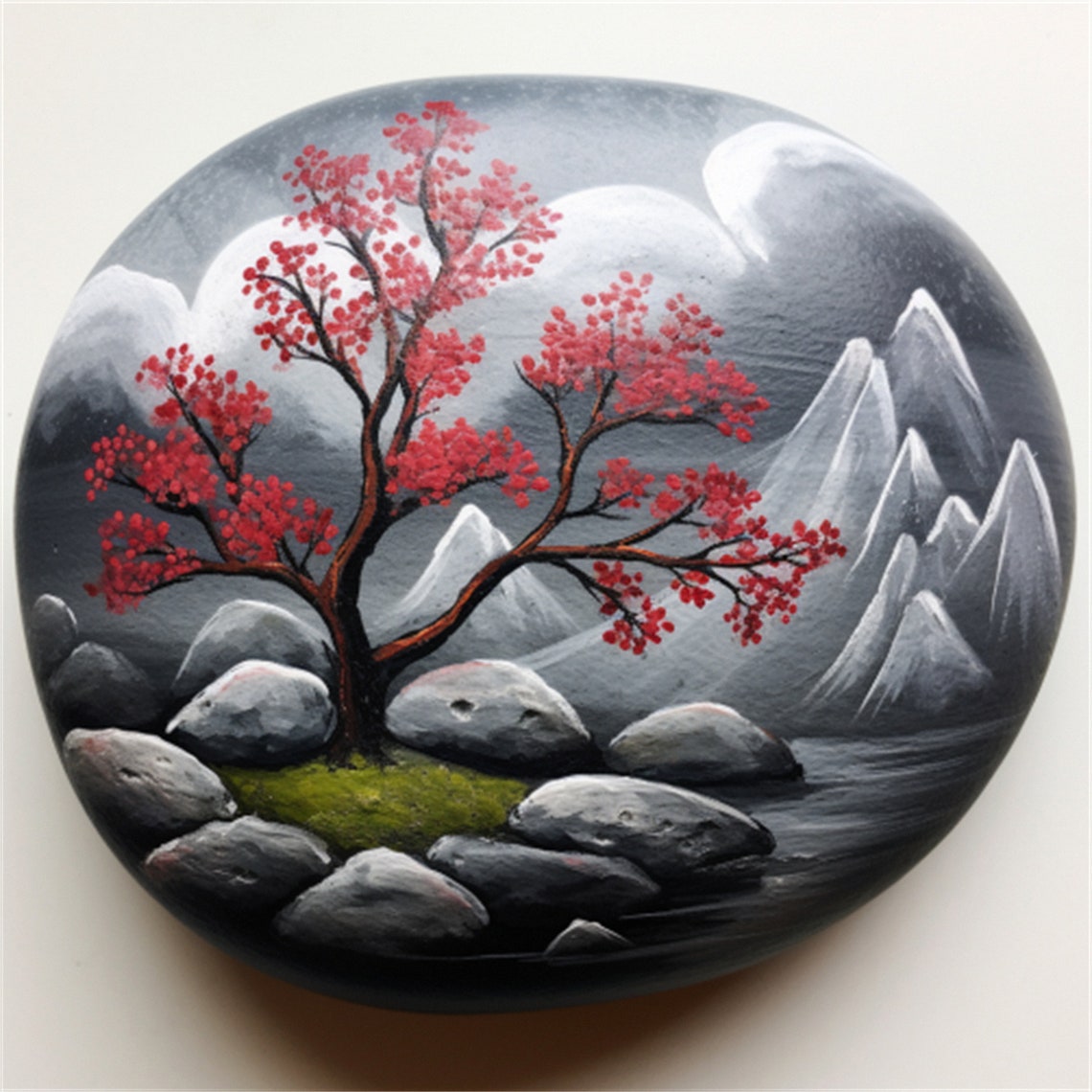 Custom Stone Painting Natural Stone Creative Stone Painting Hand ...
