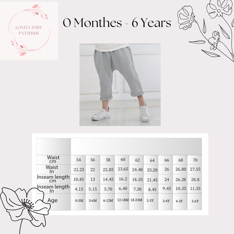 PDF Digital Baby Sewing Pattern, Baby Pants Easy Download, Kids PDF ...