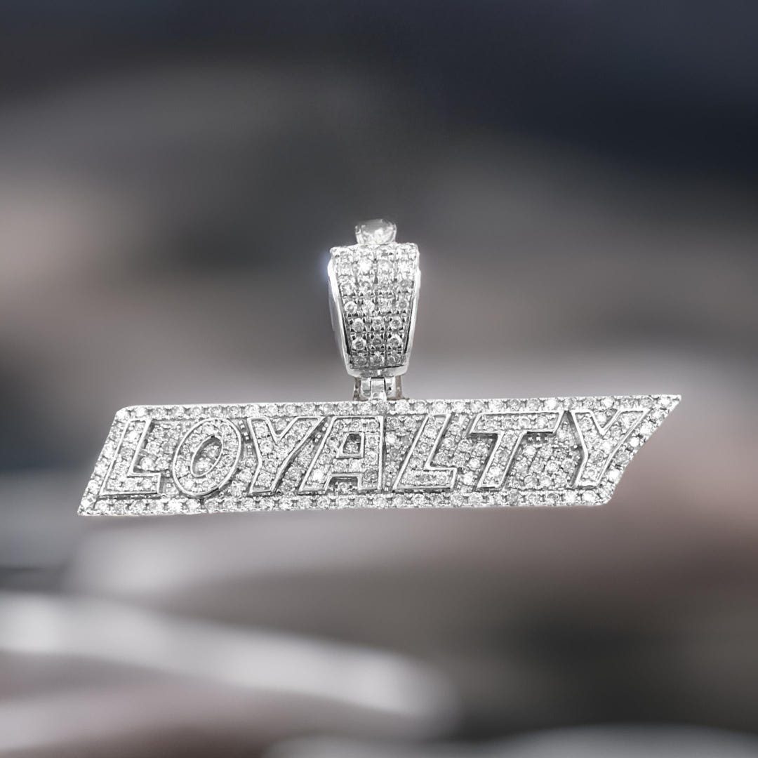 Loyalty Iced Out Moissanite Diamond, Custom Hip Hop Pendant,bling With ...