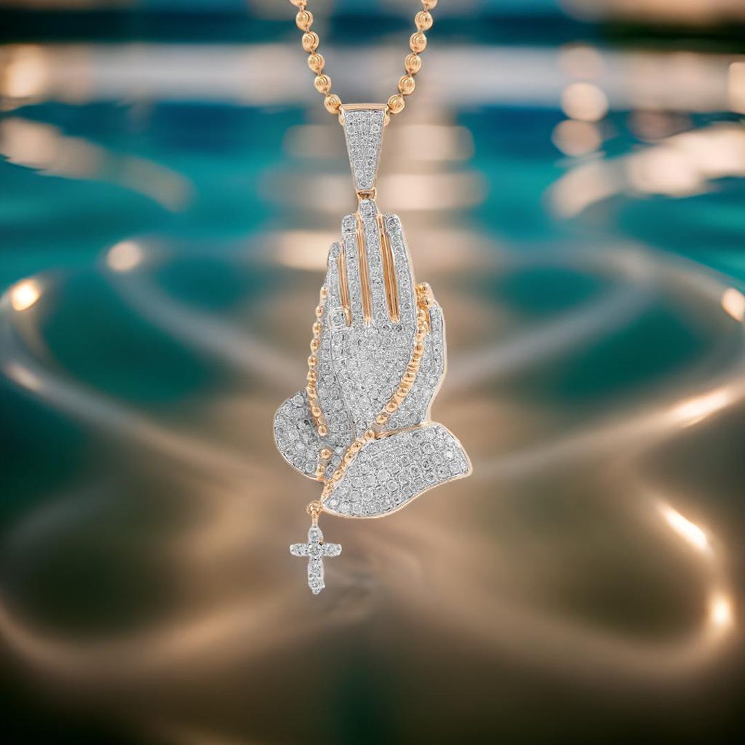 Custom Hip Hop Pendant, Dangling Cross Iced Out Pendant, Moissanite ...