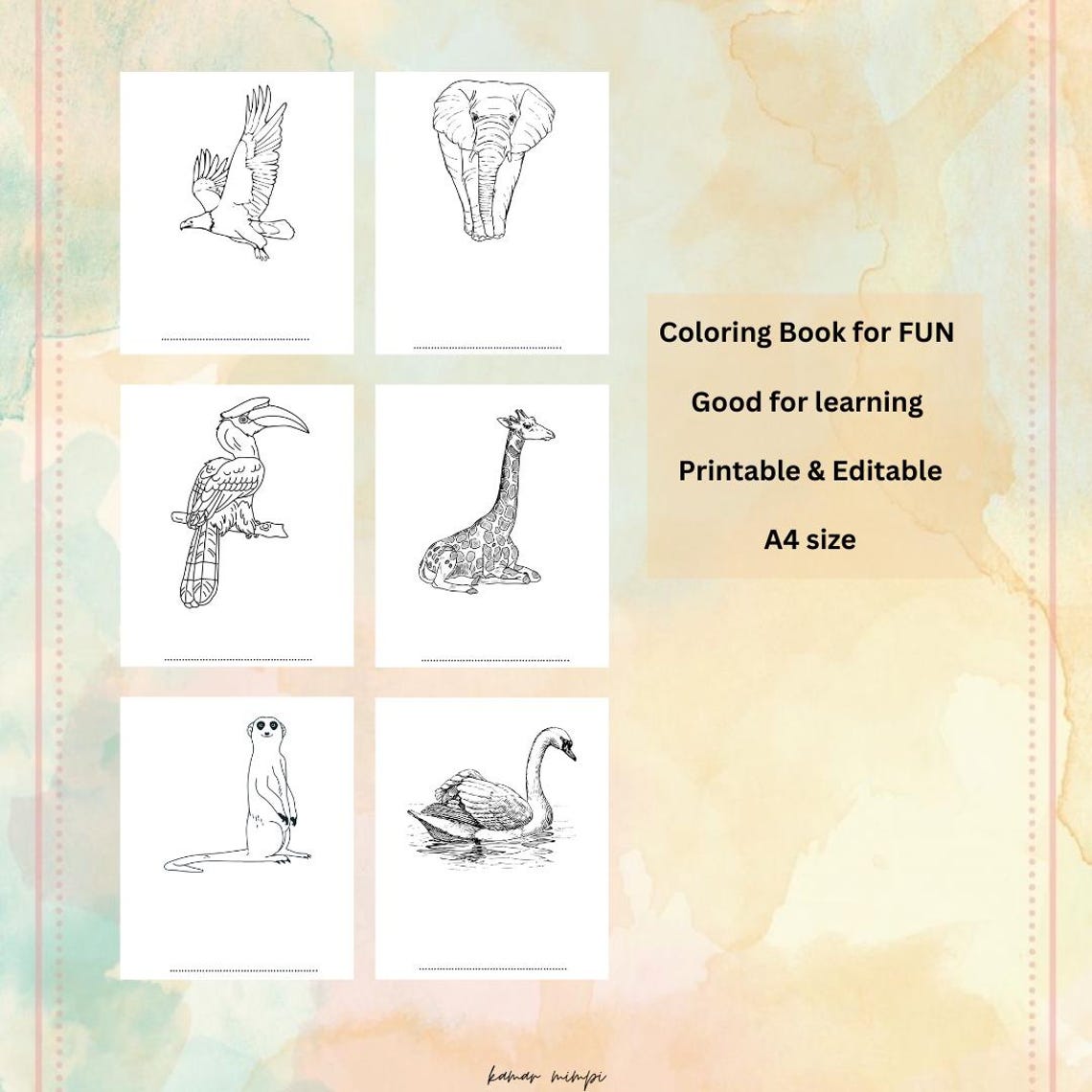 50 Printable Coloring Pages for Kids, Toddlers, Preschoolers, Coloring ...