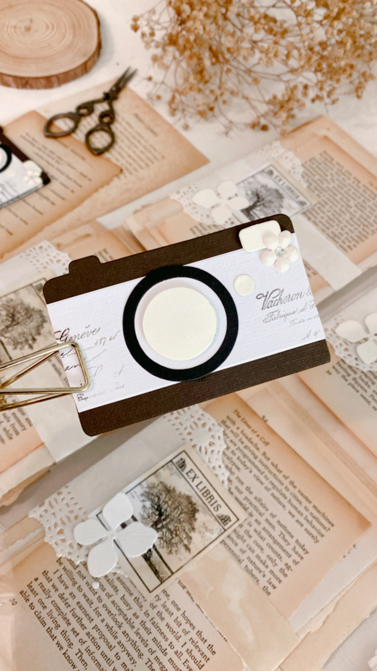 Handmade Altered Camera Die Cut for Paper Art | Scrapbooking | Junk and ...